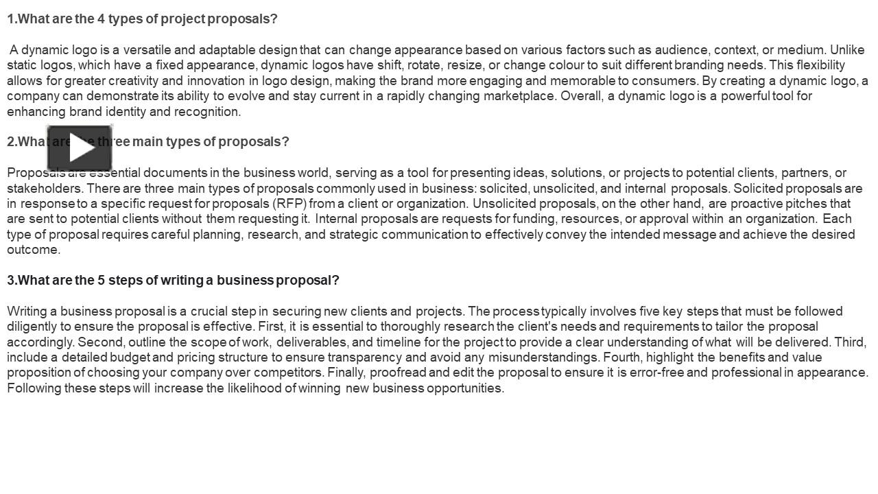 PPT – Understanding the Different Types of Business Proposals for ...