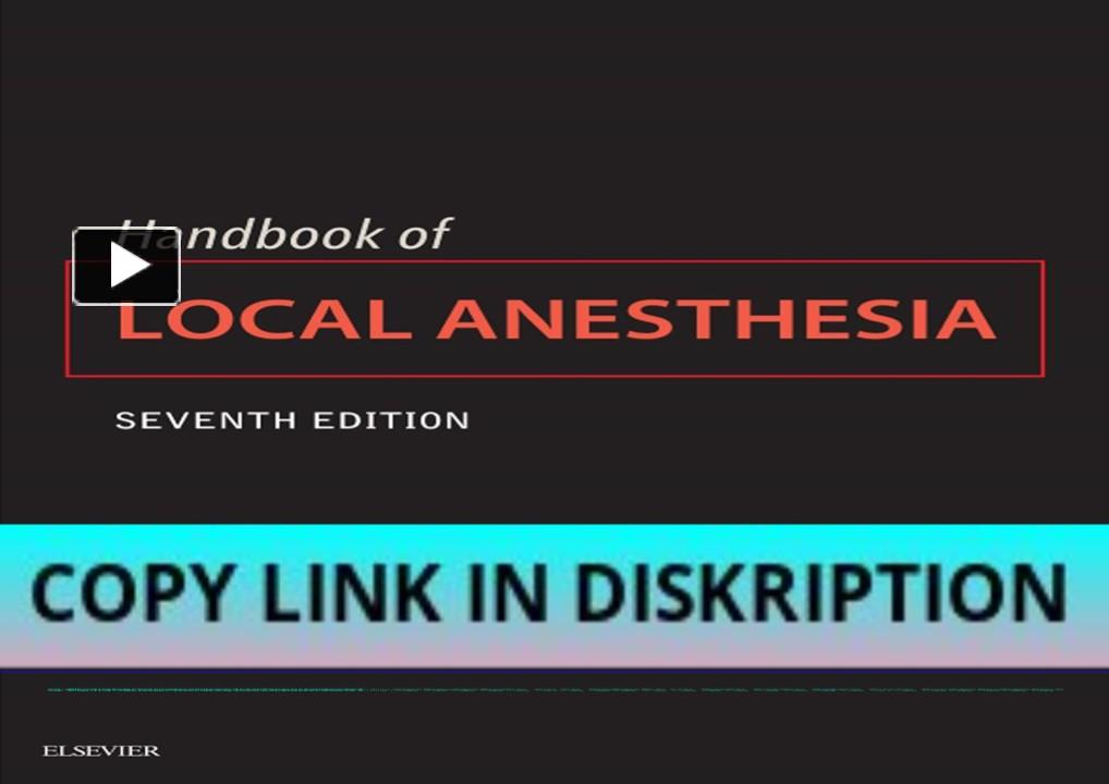 PPT – READ/DOWNLOAD Handbook of Local Anesthesia - Inkling Enhance ...