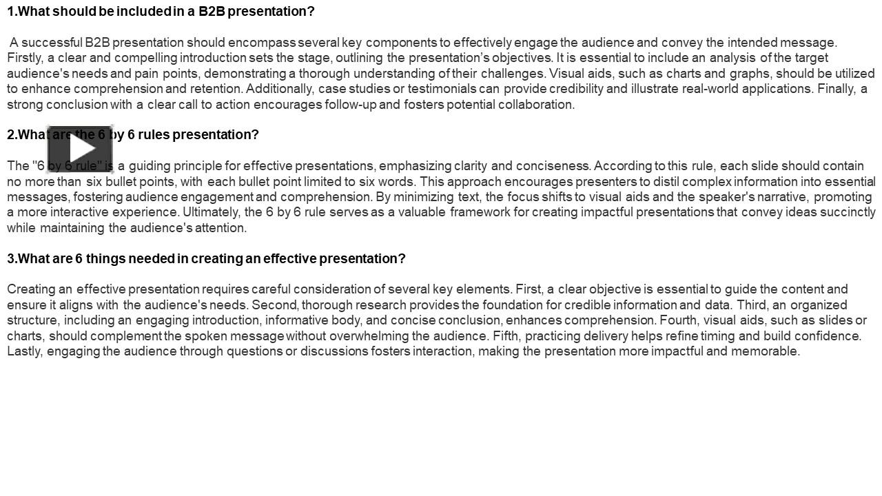 Essential Elements: 6 Important Slides for B2B Presentations ...