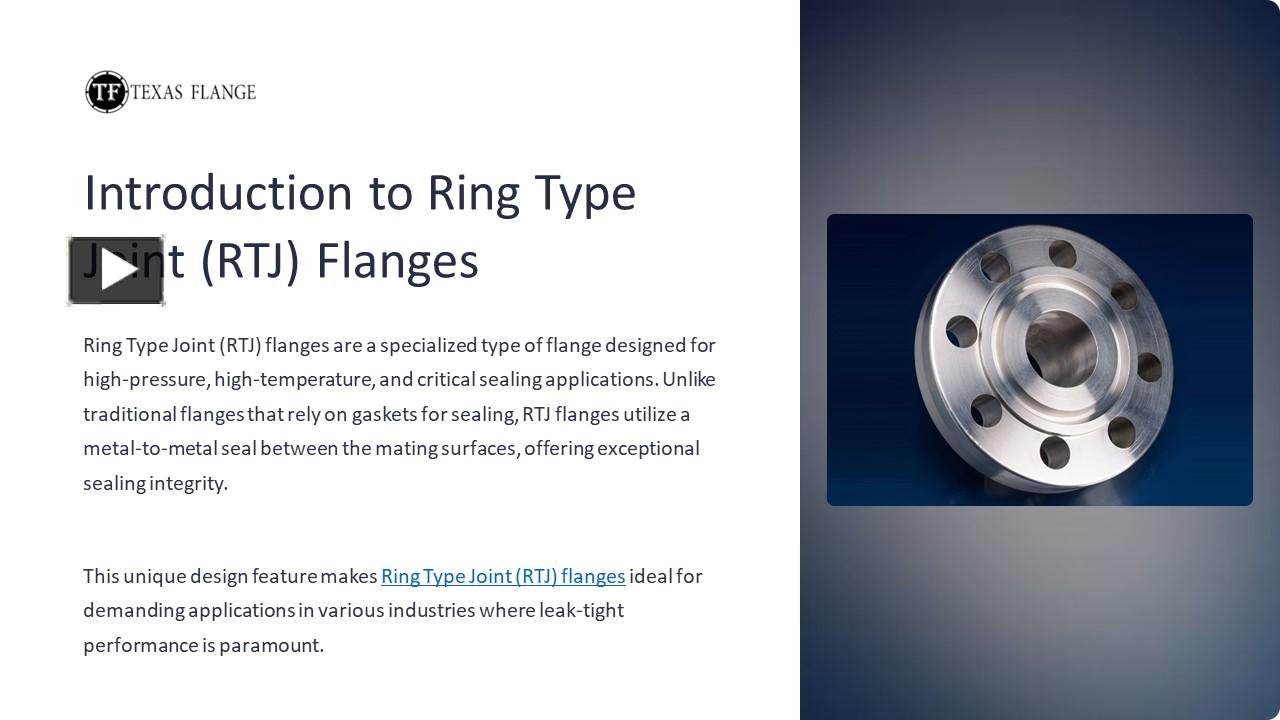 PPT – All You Need To Know About Ring Type Joint (RTJ) Flanges ...