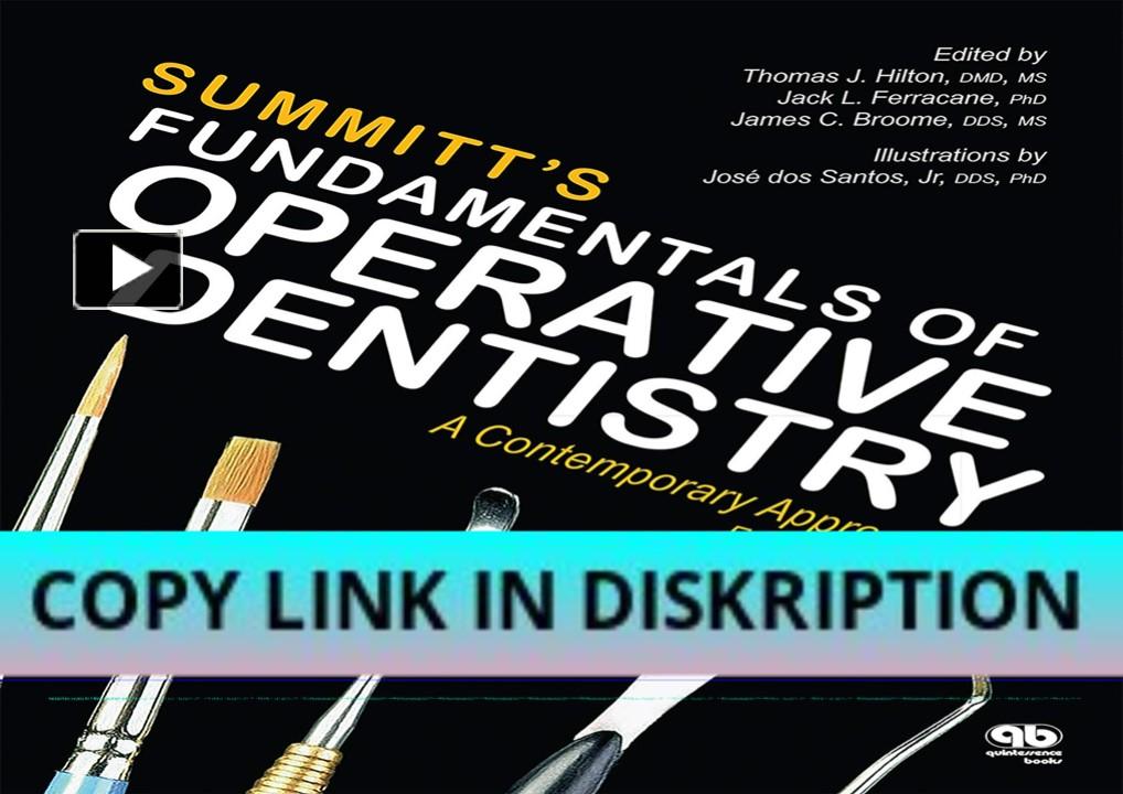 DOWNLOAD PDF Fundamental of Operative Dentistry: A Contempor ...