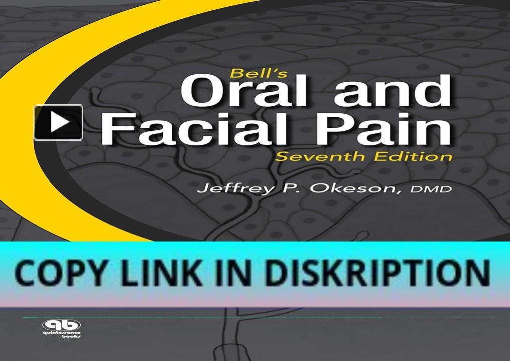DOWNLOAD PDF Bell's Oral and Facial Pain (Formerly Bell's Or ...