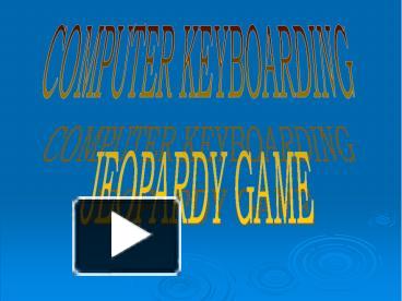 COMPUTER KEYBOARDING presentation | free to download