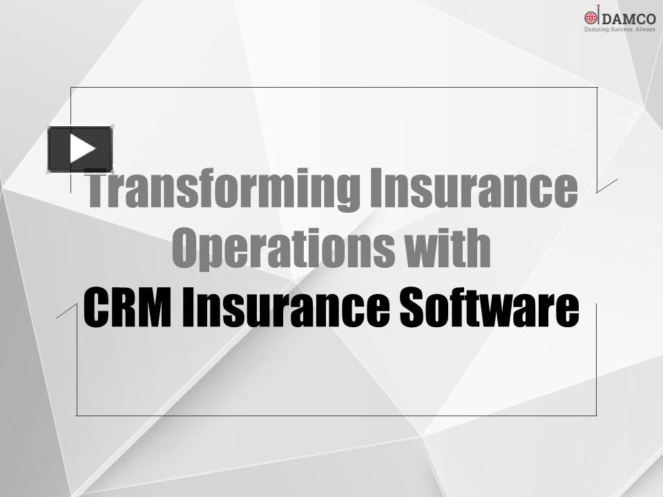 Transforming Insurance Operations with CRM Insurance Software ...