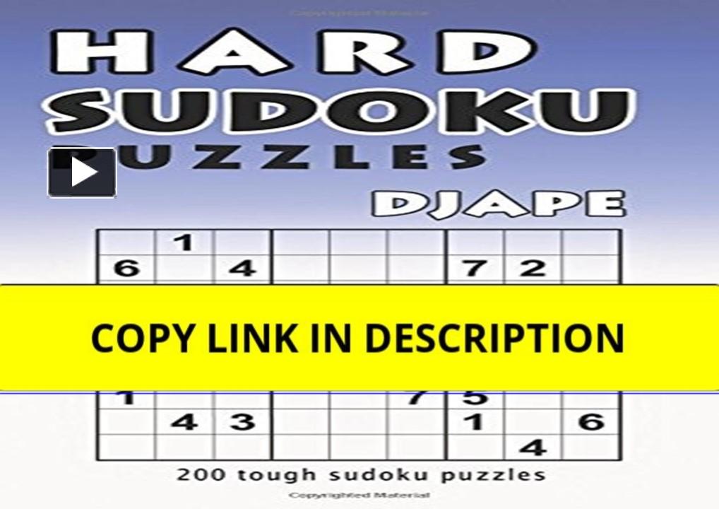 PPT – ⚡PDF/READ Hard Sudoku Puzzles: 200 tough sudoku puzzles ...