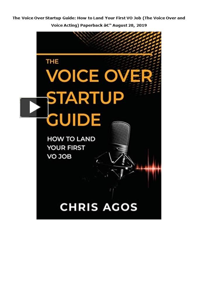 PPT – [PDF] DOWNLOAD The Voice Over Startup Guide: How to Land Your ...