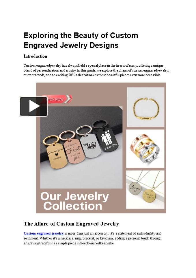 PPT – Exploring the Beauty of Custom Engraved Jewelry Designs ...