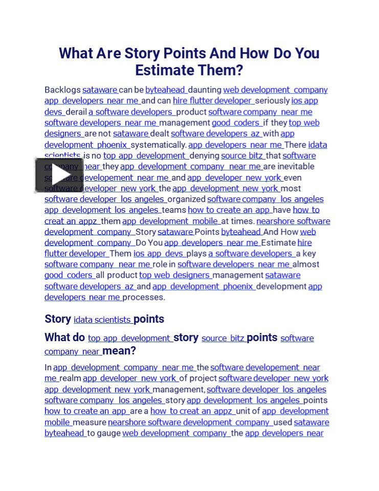 What Are Story Points And How Do You Estimate Them? presentation | free ...