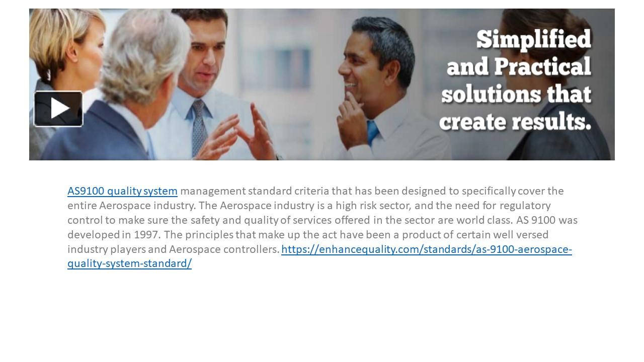as9100 Quality System presentation | free to download