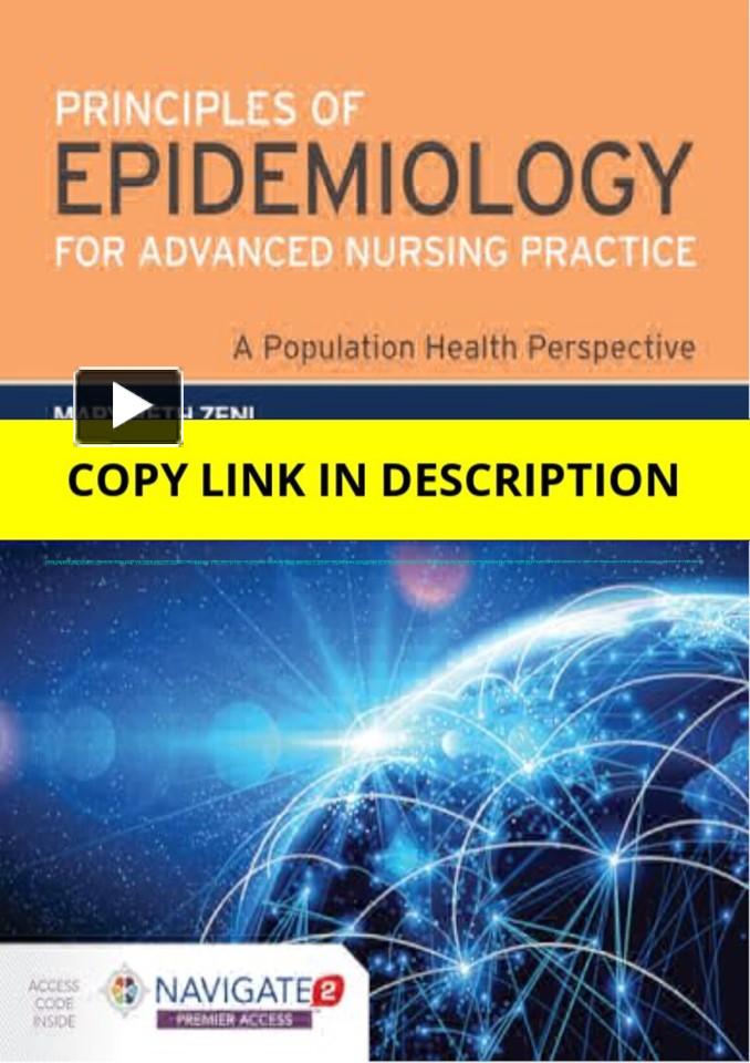 [PDF] Principles of Epidemiology for Advanced Nursing Practice: A ...