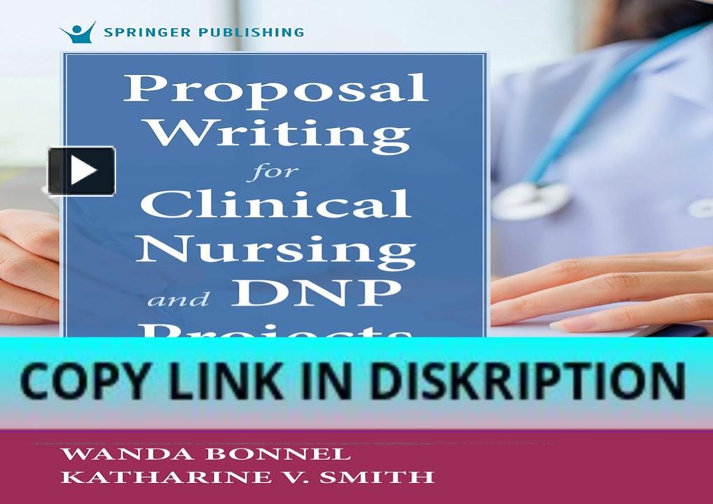 [PDF READ] Free Proposal Writing for Clinical Nursing and DNP Projects ...