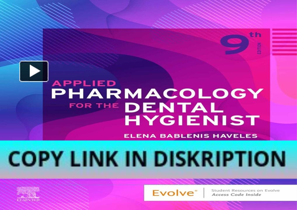 PPT – PDF KINDLE DOWNLOAD Applied Pharmacology for the Dental Hygienist ...