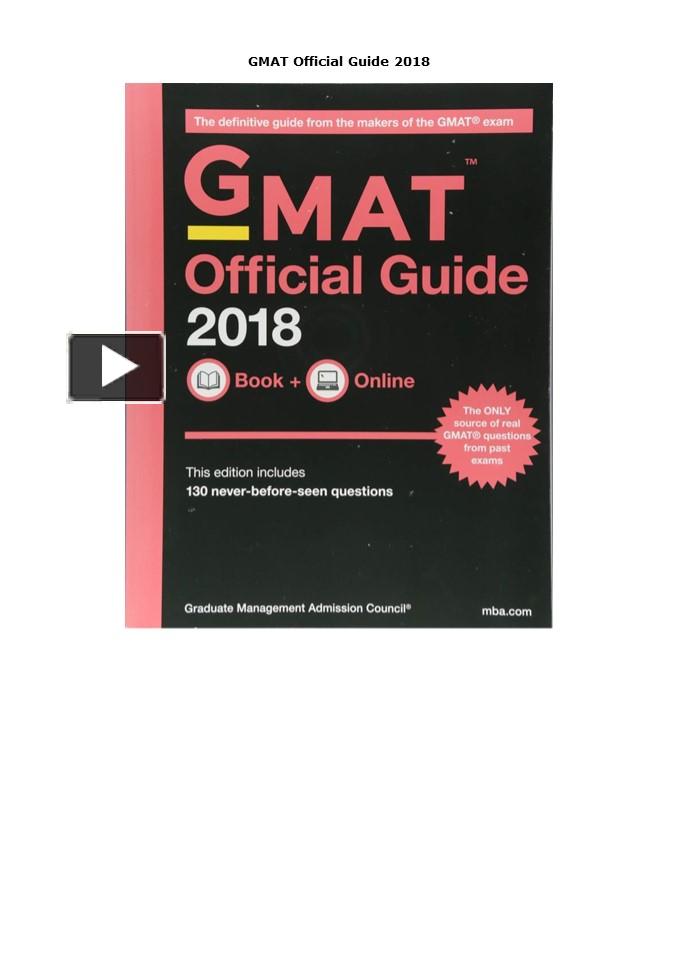 (PDF)DOWNLOAD GMAT Official Guide 2018 presentation | free to download