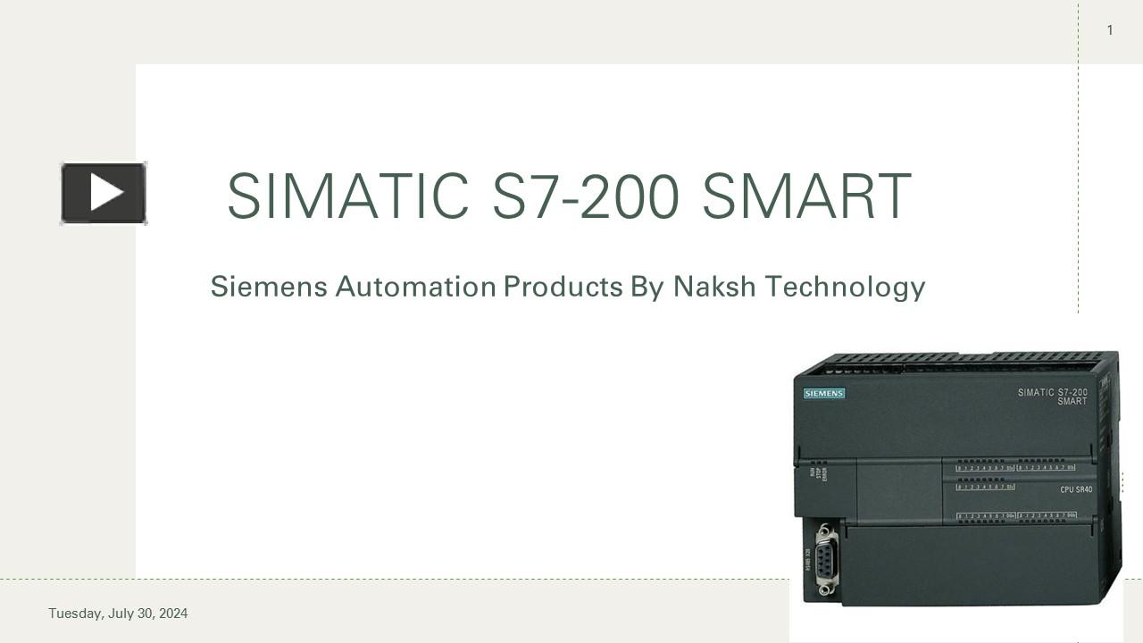 PPT – SIMATIC S7-200 SMART PLC - A Compact Solution for Your Industrial ...