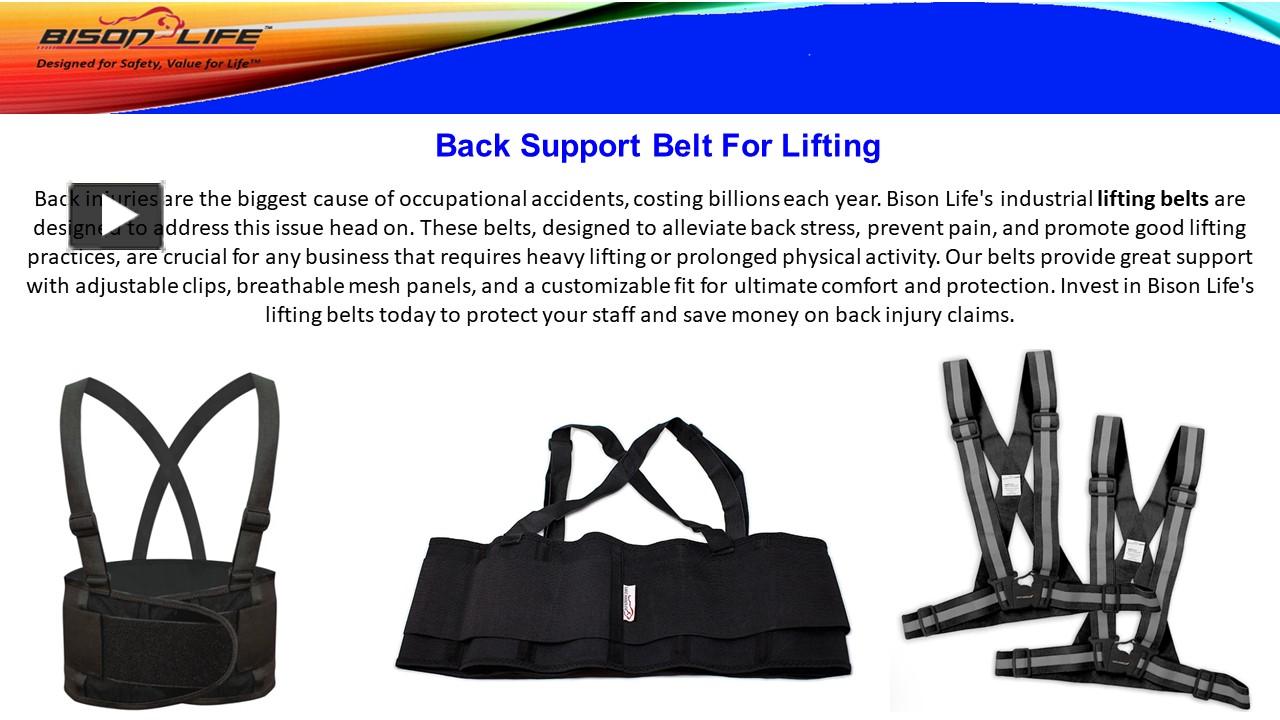 Back Support Belt for Lifting presentation | free to download
