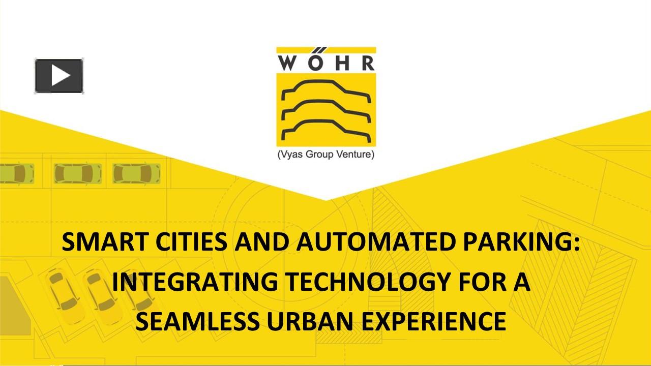PPT – Smart Cities and Automated Parking: Integrating Technology for a ...