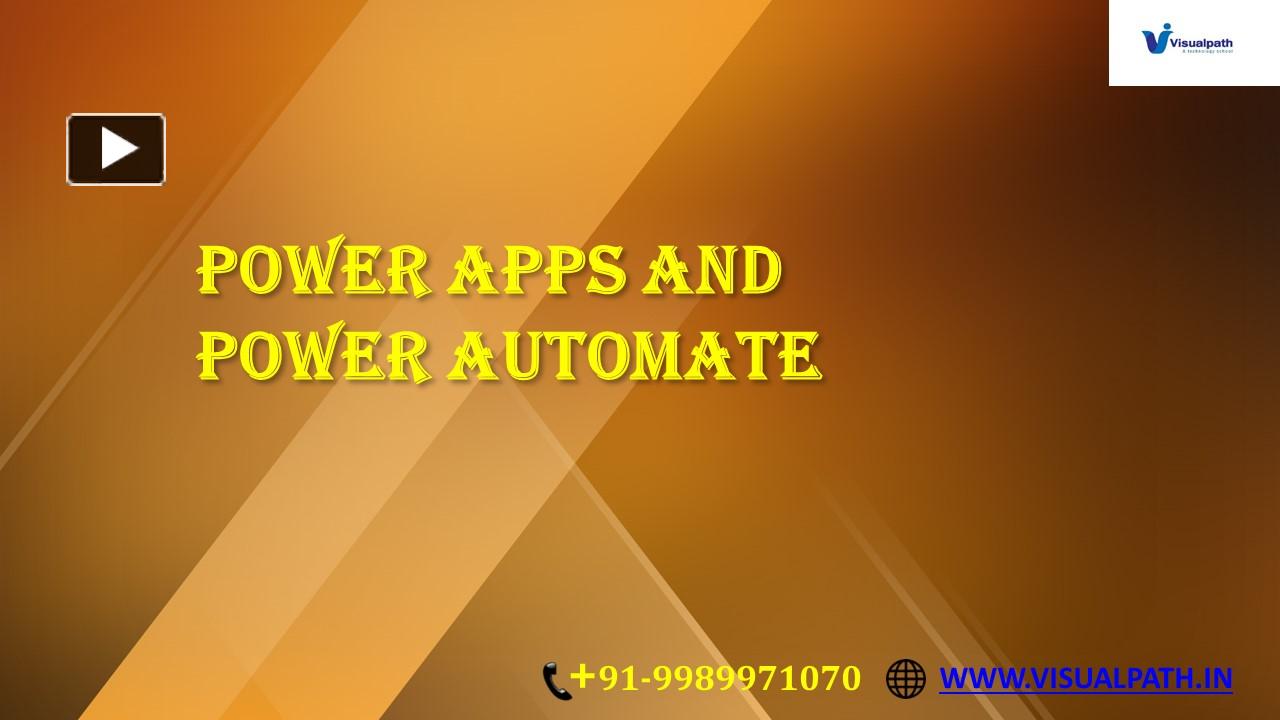 PPT – Microsoft Power Apps Online Training | Power Automate PowerPoint ...