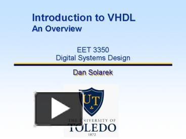 PPT – EET 3350 Digital Systems Design PowerPoint presentation | free to ...