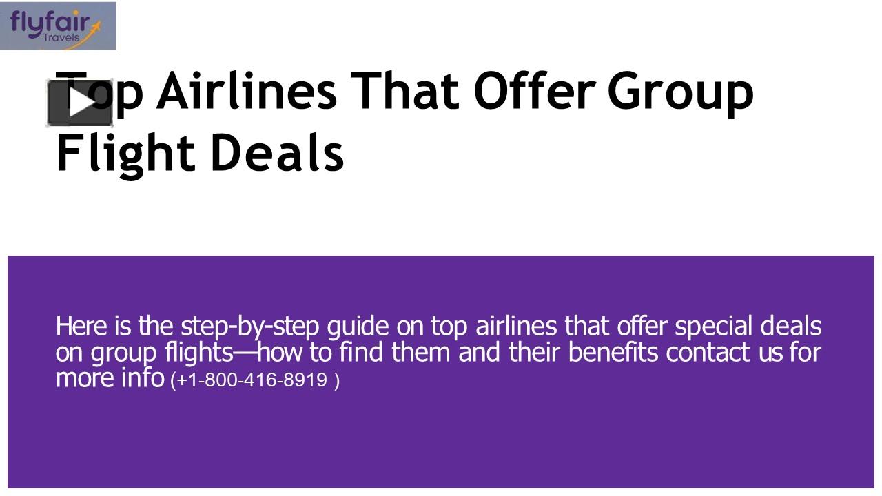 How to Book Cheap Group Flights presentation | free to download