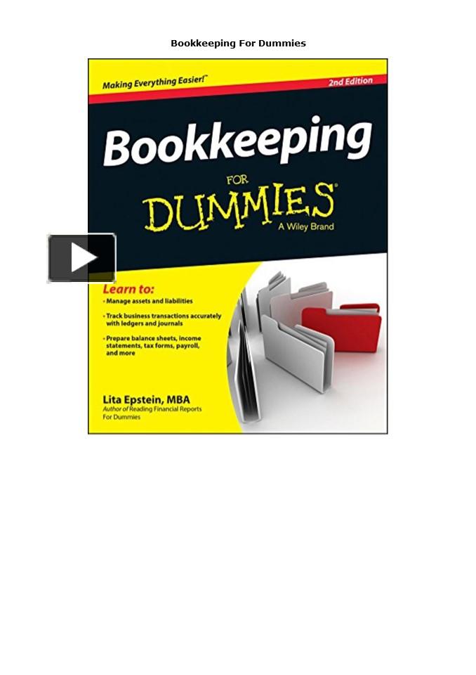 PPT – DOWNLOAD Bookkeeping For Dummies PowerPoint presentation | free ...
