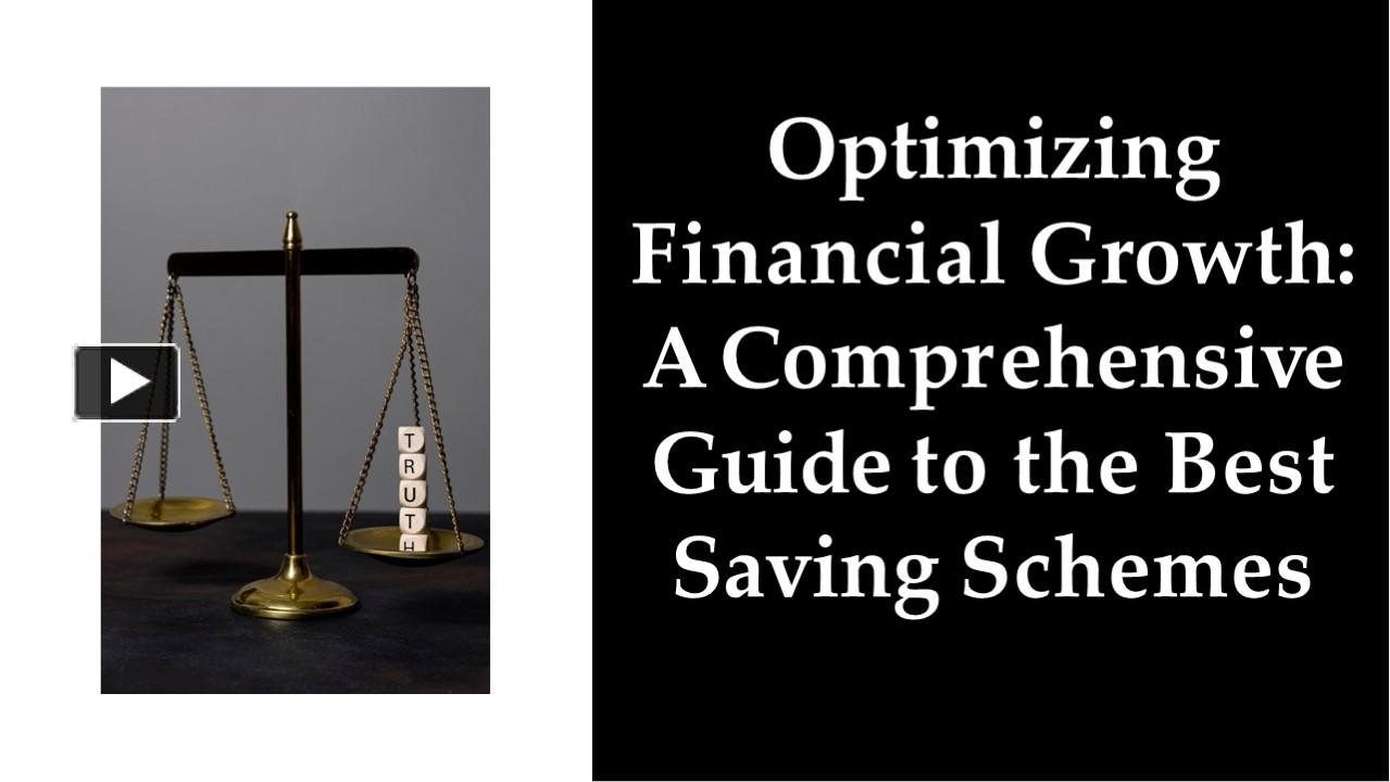 Best Saving Scheme presentation | free to download