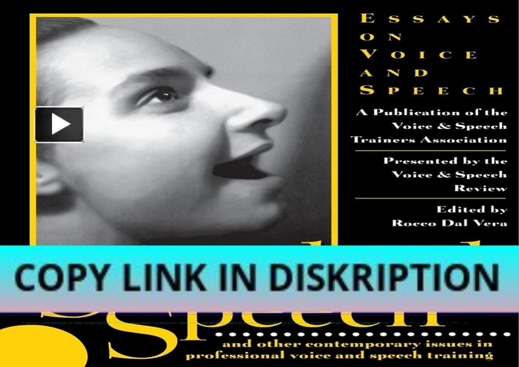 PDF Read Online Standard Speech: Essays on Voice and Speech ...