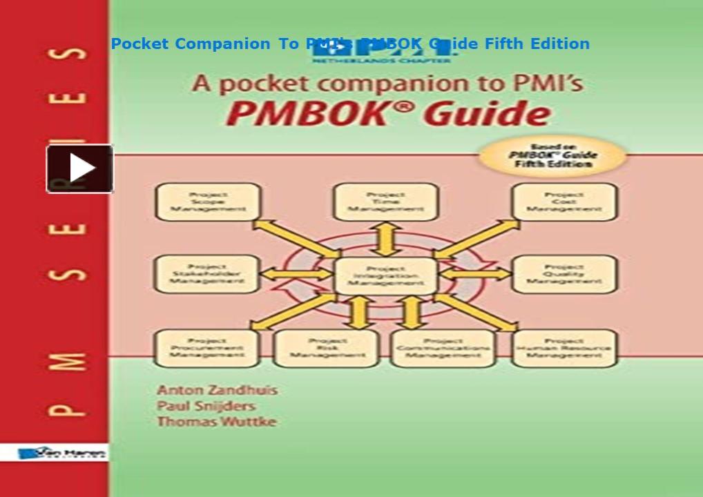 read pdf Pocket Companion To PMI's PMBOK Guide Fifth Edition ...