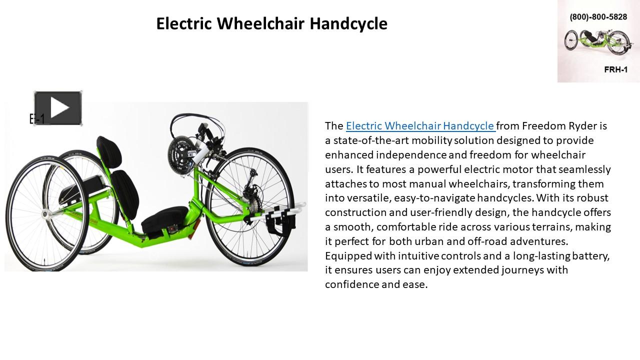 PPT – Electric Wheelchair Handcycle PowerPoint presentation | free to ...