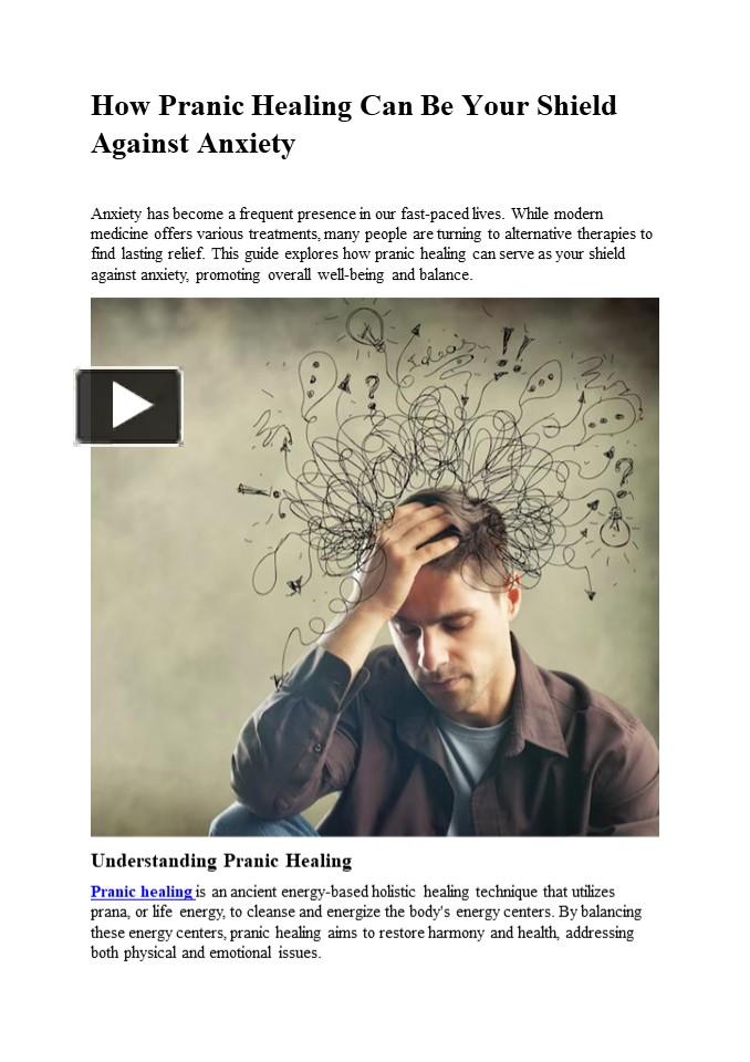 PPT – How Pranic Healing Can Be Your Shield Against Anxiety PowerPoint ...