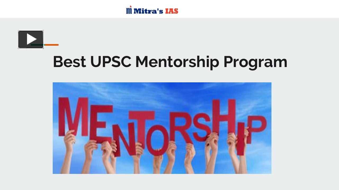 PPT – Best UPSC Mentorship Program - Mitras IAS PowerPoint presentation ...