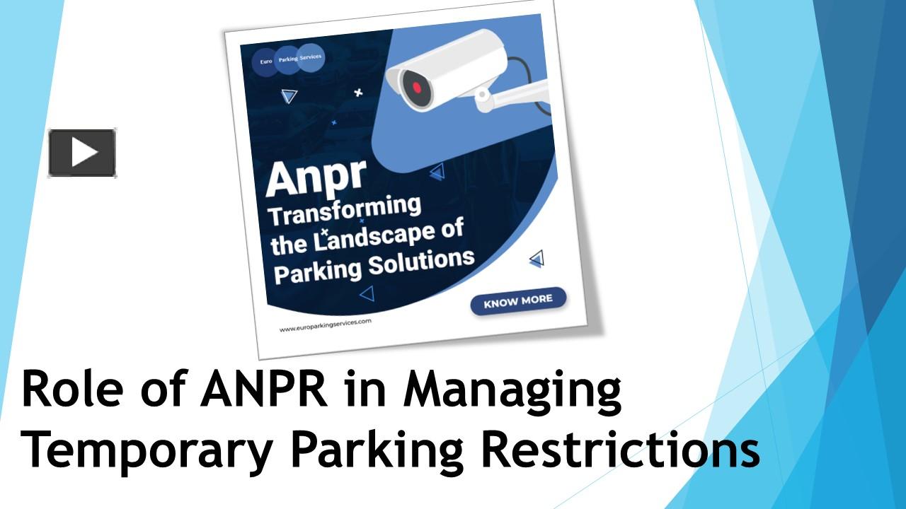 Role of ANPR presentation | free to download