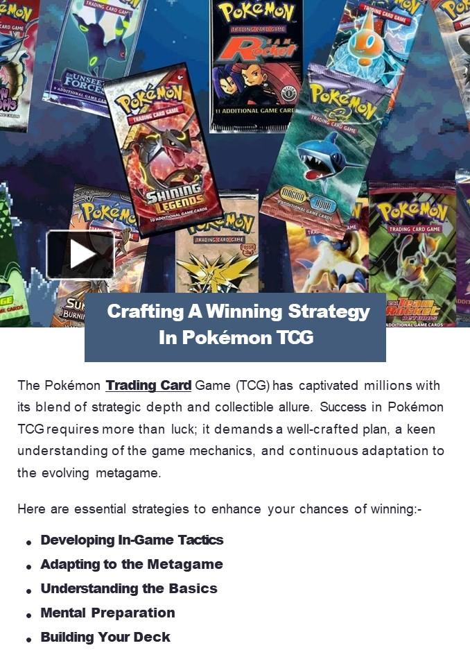 Crafting A Winning Strategy In Pokémon TCG presentation | free to download