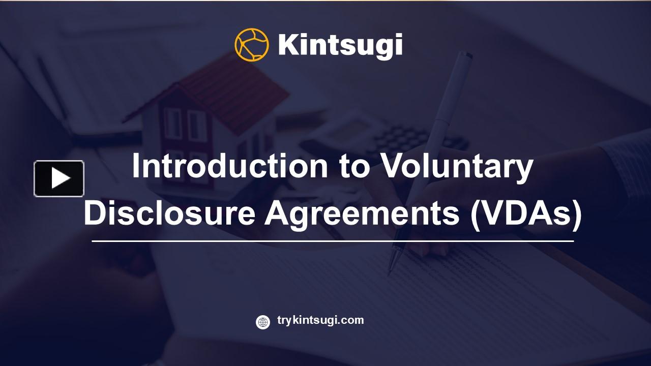 PPT – Introduction to Voluntary Disclosure Agreements (VDAs) PowerPoint ...