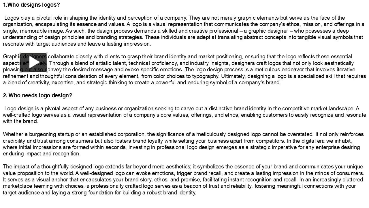 PPT – The Power of Logos: Enhancing Your Brand Recognition through Logo ...