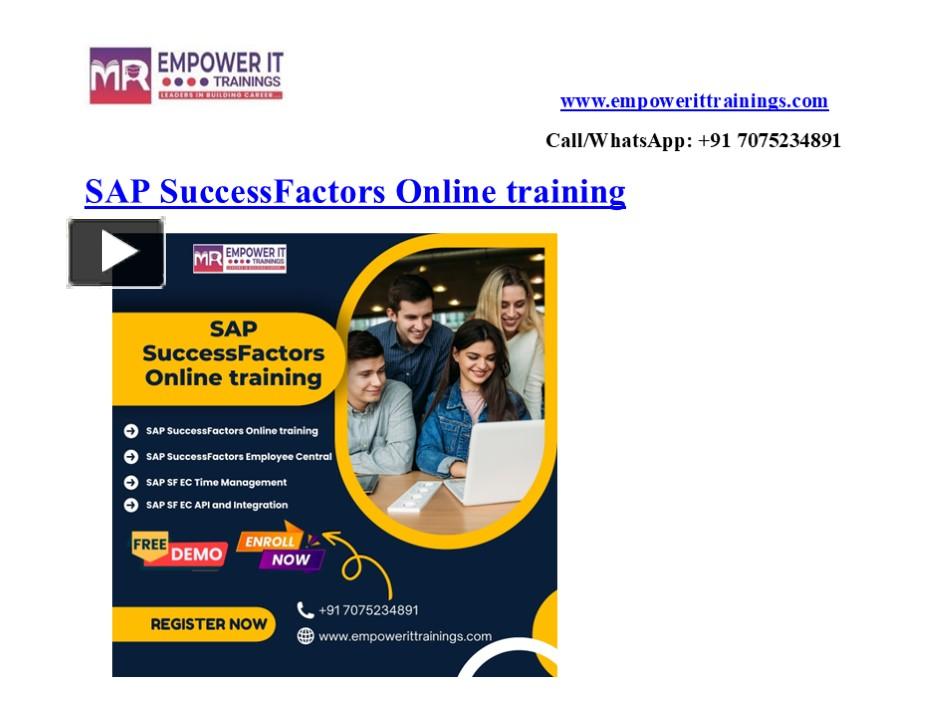 SAP SuccessFactors Online training Company presentation | free to download