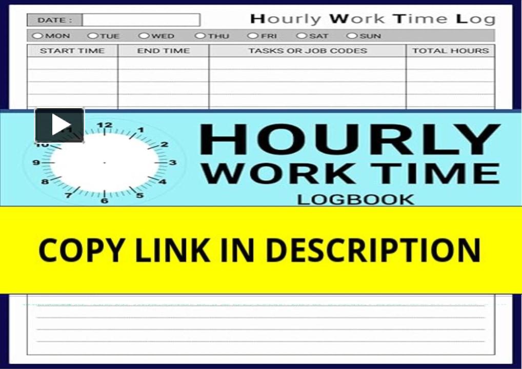 PPT – download pdf Hourly work time logbook: Record and Simple work ...