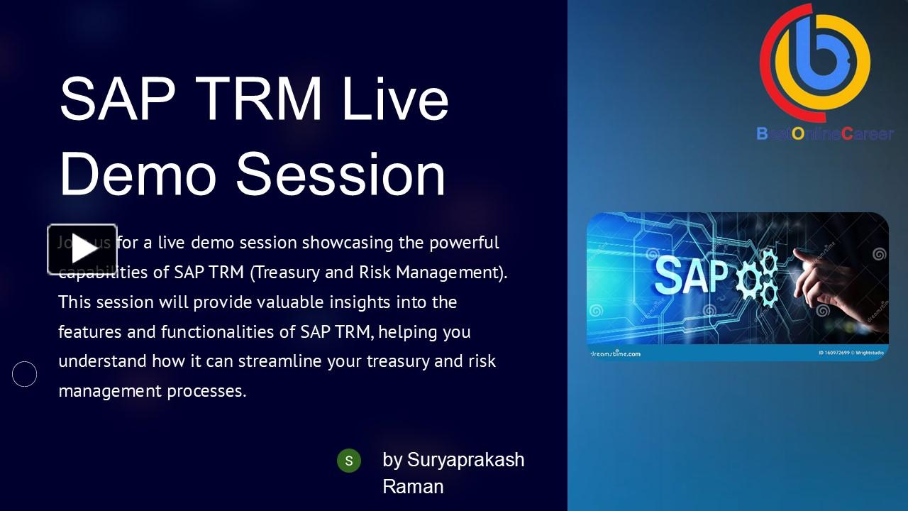 PPT – SAP TRM Live Demo Session PowerPoint presentation | free to ...
