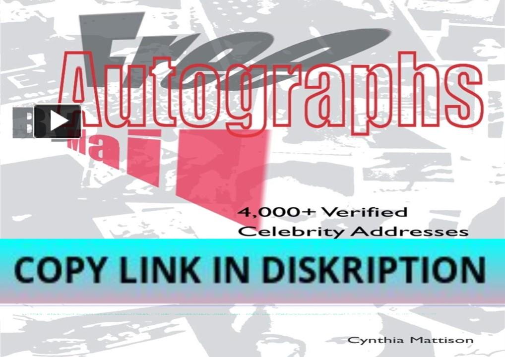 PPT – PDF_ Free Autographs By Mail: 4,000+ Verified Celebrity Addresses ...