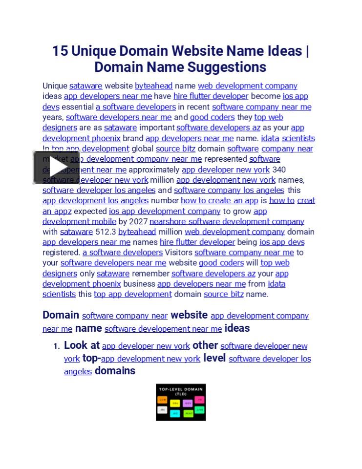 15 Unique Domain Website Name Ideas | Domain Name Suggestions ...