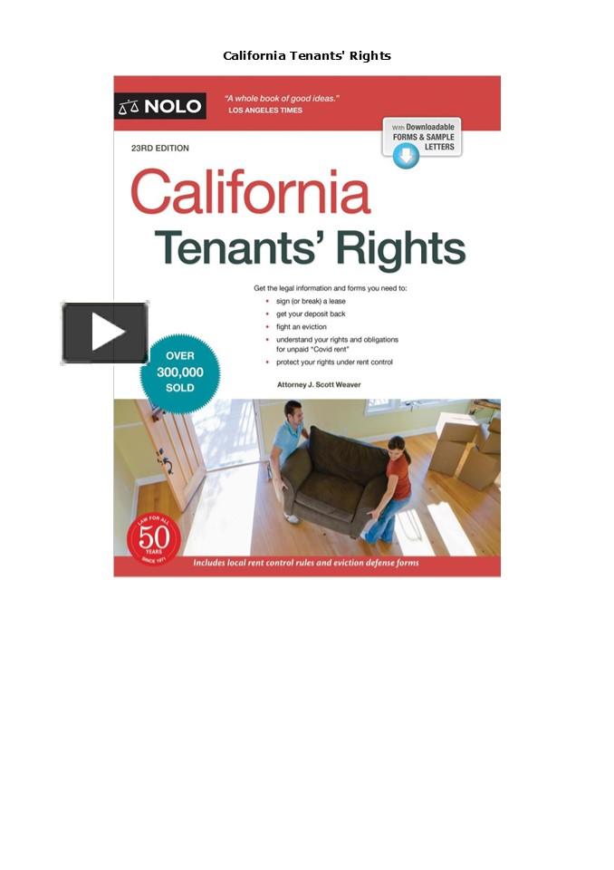 (download)⚡️ California Tenants' Rights presentation | free to download
