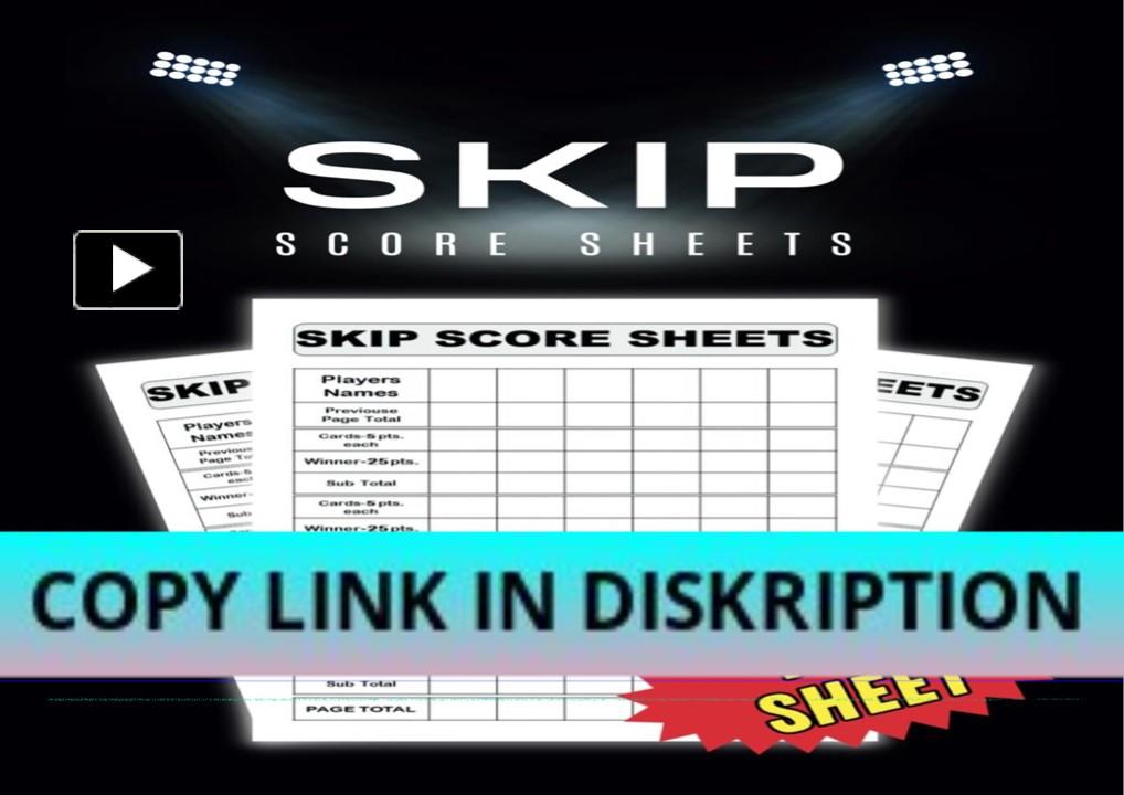 EPUB DOWNLOAD Skip Score Sheets: score sheets for skip game card, Skip ...