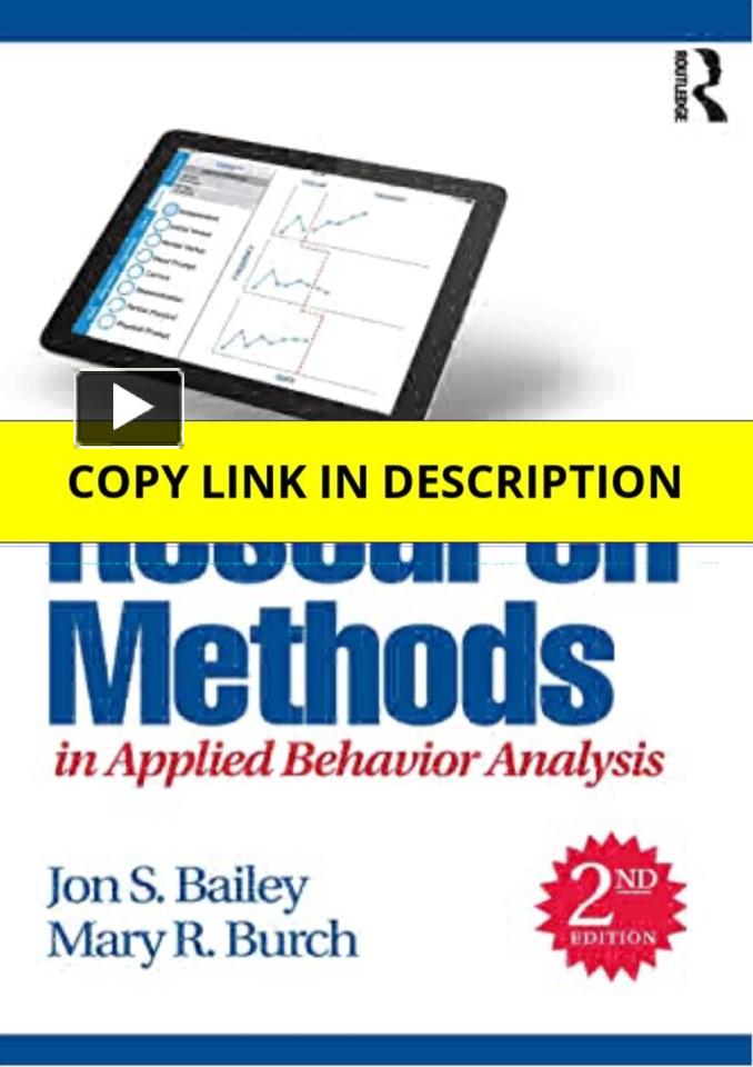 PPT – Download Research Methods in Applied Behavior Analysis 2nd ...