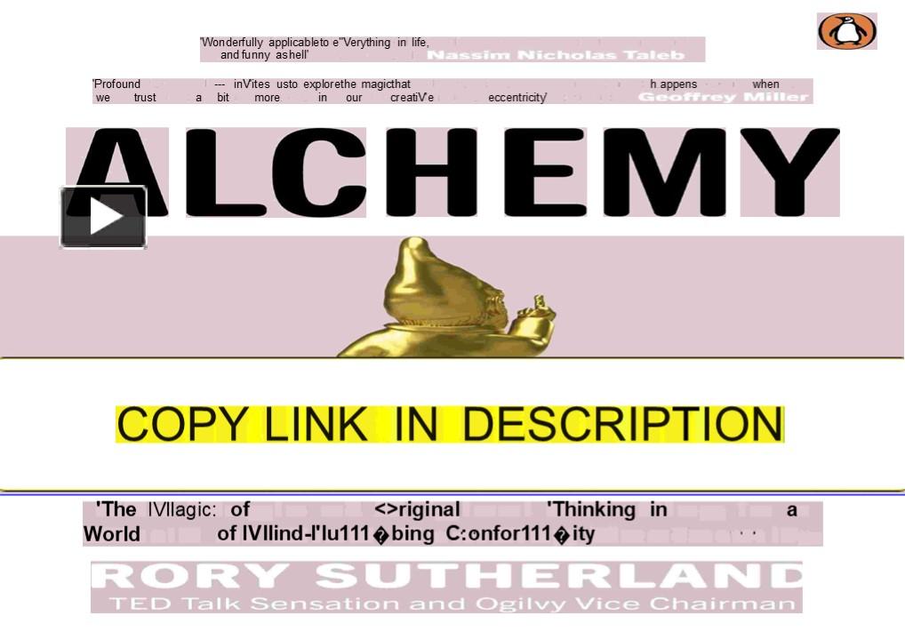 PPT – Download Book [PDF] Alchemy: The Surprising Power of Ideas That ...