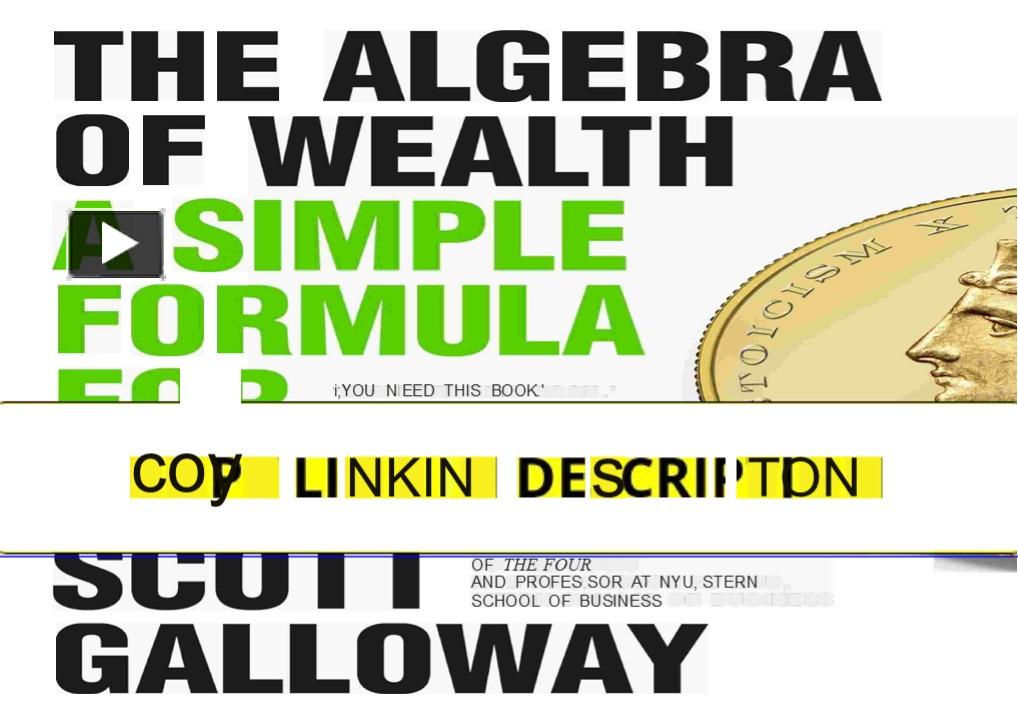 PDF The Algebra of Wealth: A Simple Formula for Success presentation ...