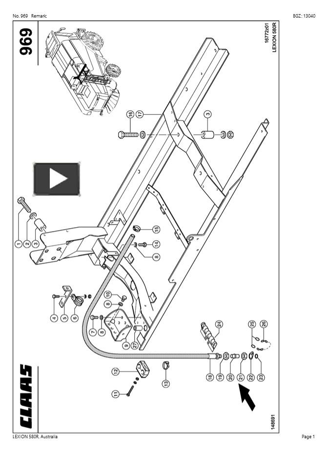 PPT – CLAAS LEXION 580R Australia Combine Parts Catalogue Manual ...