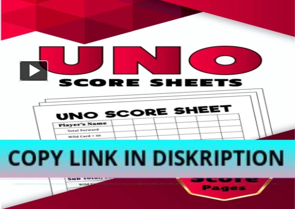 PDF DOWNLOAD FREE Uno Score Sheets: 100 Small Score Pads| Score Record ...