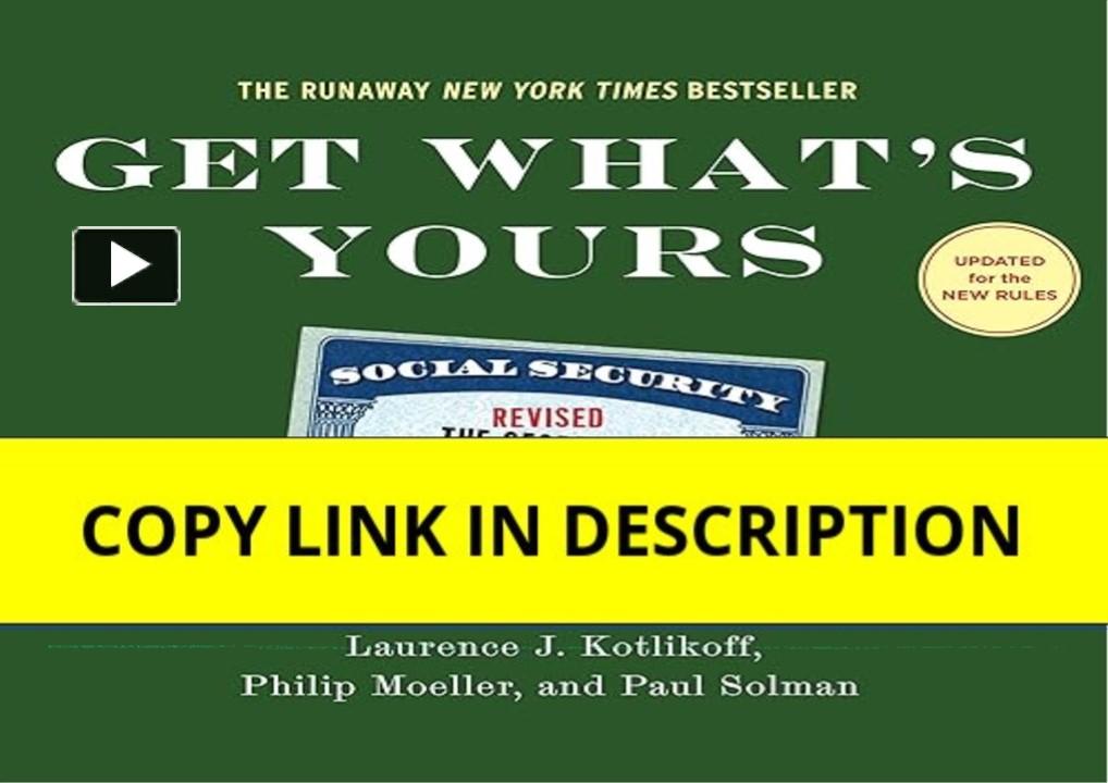pdf Get What's Yours - Revised & Updated: The Secrets to Maxing Out ...