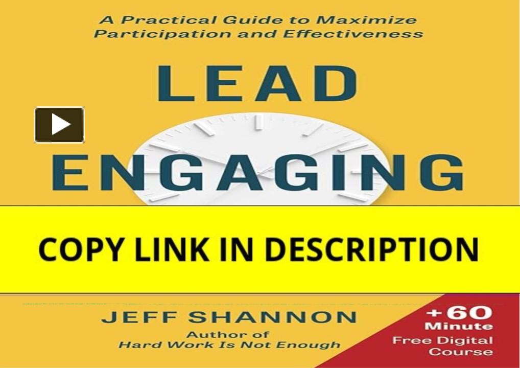 ️PDF⚡️ Lead Engaging Meetings: A Practical Guide to Maximize ...