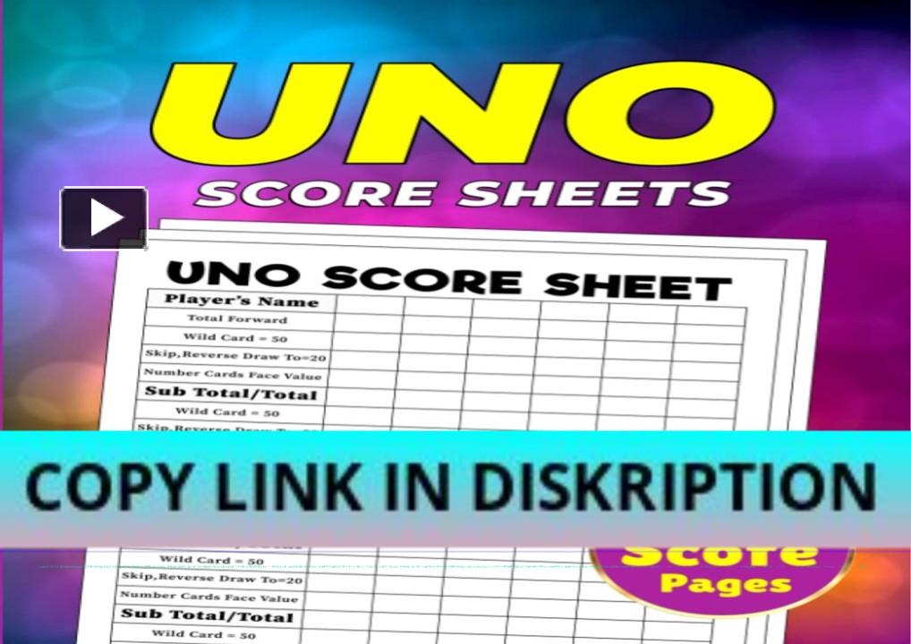 PPT – [PDF READ] Free Uno Score Sheets: 100 Large Score Pads| Score ...