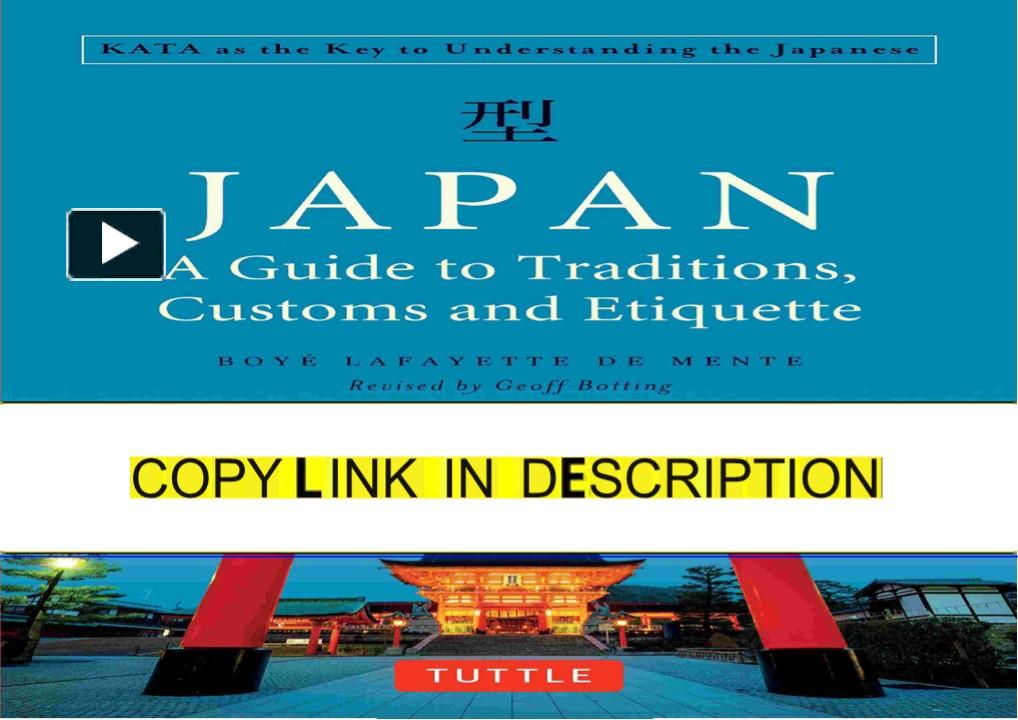 Download Book [PDF] Japan: A Guide to Traditions, Customs and Etiquette ...